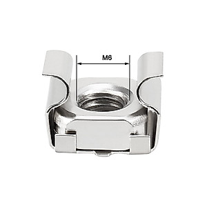 uxcell 55 Pack, M6 Cage Nut, 304 Stainless Steel for Server Shelf Cabinet