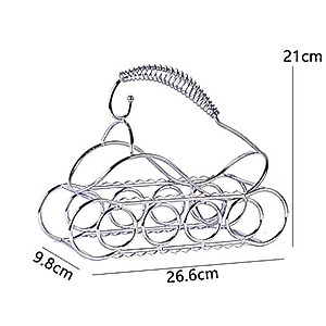 Creative Simplicity Creative Simplicity Wine Rack Household Items Made of Stainless Steel Kitchen Shelf Creative Simplicity Wine Rack Without Decoration for Home, PIBM