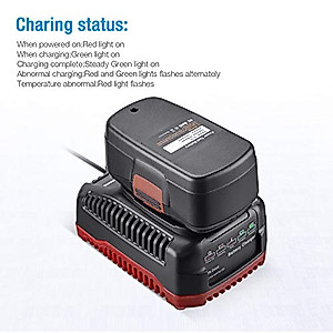 Powerextra 19.2V C3 Battery Charger for Craftsman 19.2V Lithium-ion & NI-CD Battery 11375 11376 130279005 315.PP2011 315.PP2010 Upgraded Dual Chemistry Charger