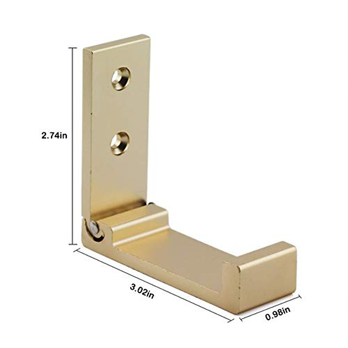 ZRM&E 3-Pack Folding Hooks Wall Door Clothes Coat Hat Bags Hangers Space Saving Racks Holder Aluminum Alloy Kitchen Bathroom Rustproof Towel Hooks Foldable Single Hook Gold