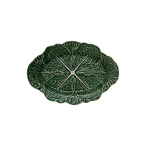 Bordallo Pinheiro Cabbage Green Oval Platter, Large