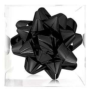 MAYPLUSS 8" Gift Bow, 1 Bows, Black, Perfect for Birthday, Christmas, Holiday, Party Favors Decorations