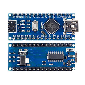 Diitao 2pcs for Nano V3.0 Module,5V 16MHz ATmega328P CH340G Chip Microcontroller Development Board for Arduino (with USB Cable)
