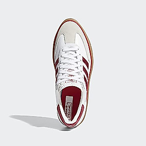 adidas Originals Women's Sleek Super 72 Leather Casual Fashion Sneakers, Cloud White/Grey One/Collegiate Burgundy, 11