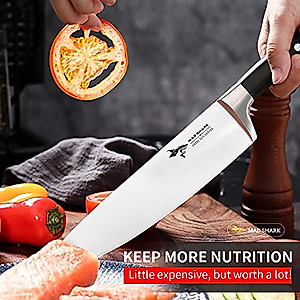MAD SHARK Chef Knife 8 Inch, Professional Sharp Kitchen Knife, High Carbon German Stainless Steel Chef's Knives for Cooking, Chopping Knife with Ergonomic Handle and Gift Box for Family & Restaurant