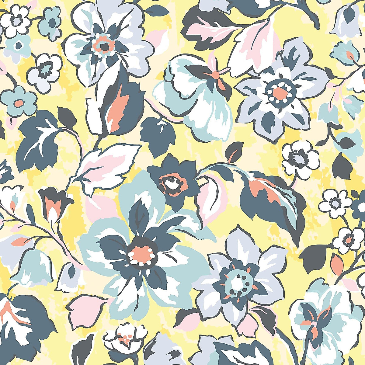 Vera Bradley Recycled Lighten Up Reactive Slim Rolling Backpack, Sunny Garden,One Size