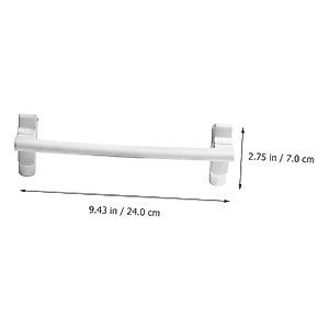 Yardenfun 2pcs Over Door Rack Over The Cabinet Rack Towel Holder Towel Hanger Over Cabinet Rack No Drill Towel Bar Cabinet Rack for Hanging Buckle Towel Bar Towel Rack Organizer White Abs