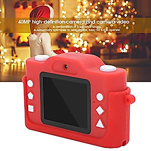Cute Kids Camera 2.0 in IPS Screen 40MP Santa Claus Shape Front Rear Dual Camera Video Recorder Builtin MP3 Music Function, Gifts for Boys, Girls