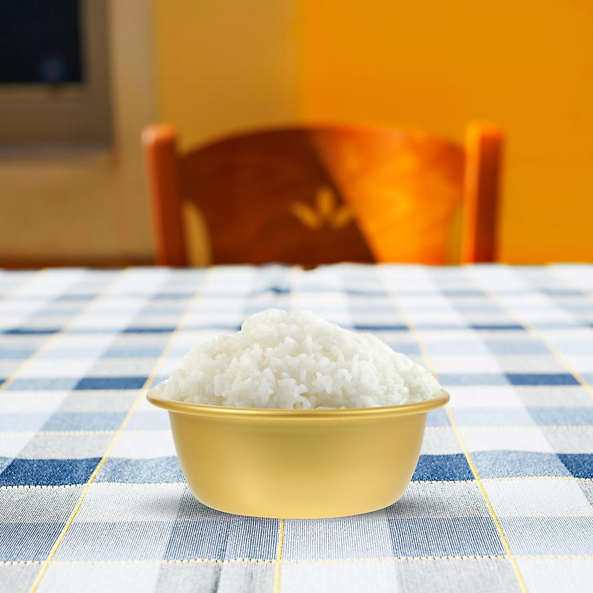 Kichvoe Korean Pot Korean Rice Wine Bowl: 4pcs Korean Rice Aluminum Bowls Korean Traditional Bowls Multi-function for Home Restaurant Food Pickle Golden 12cm Korean Stone Pot