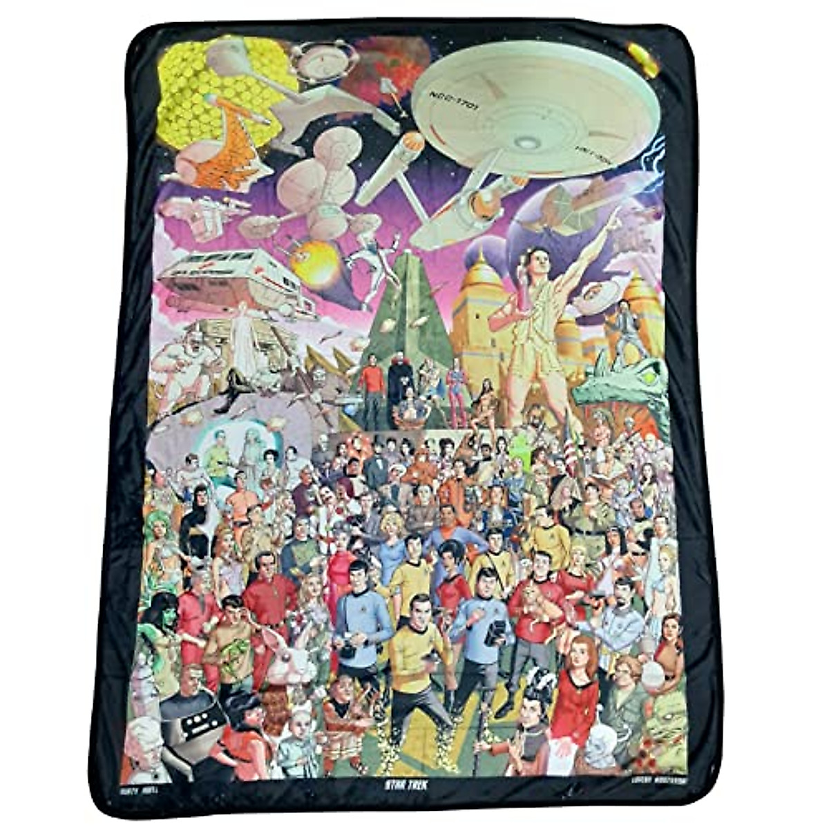 Star Trek The Original Series Cast Fleece Softest Throw Blanket| Measures 60 x 45 Inches
