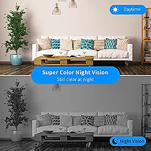 Hiseeu Security Camera Wireless, 2K Home Camera Outdoor & Indoor, Battery Powered Surveillance Camera, PIR Motion Detection, Two-Way Audio, Night Vision