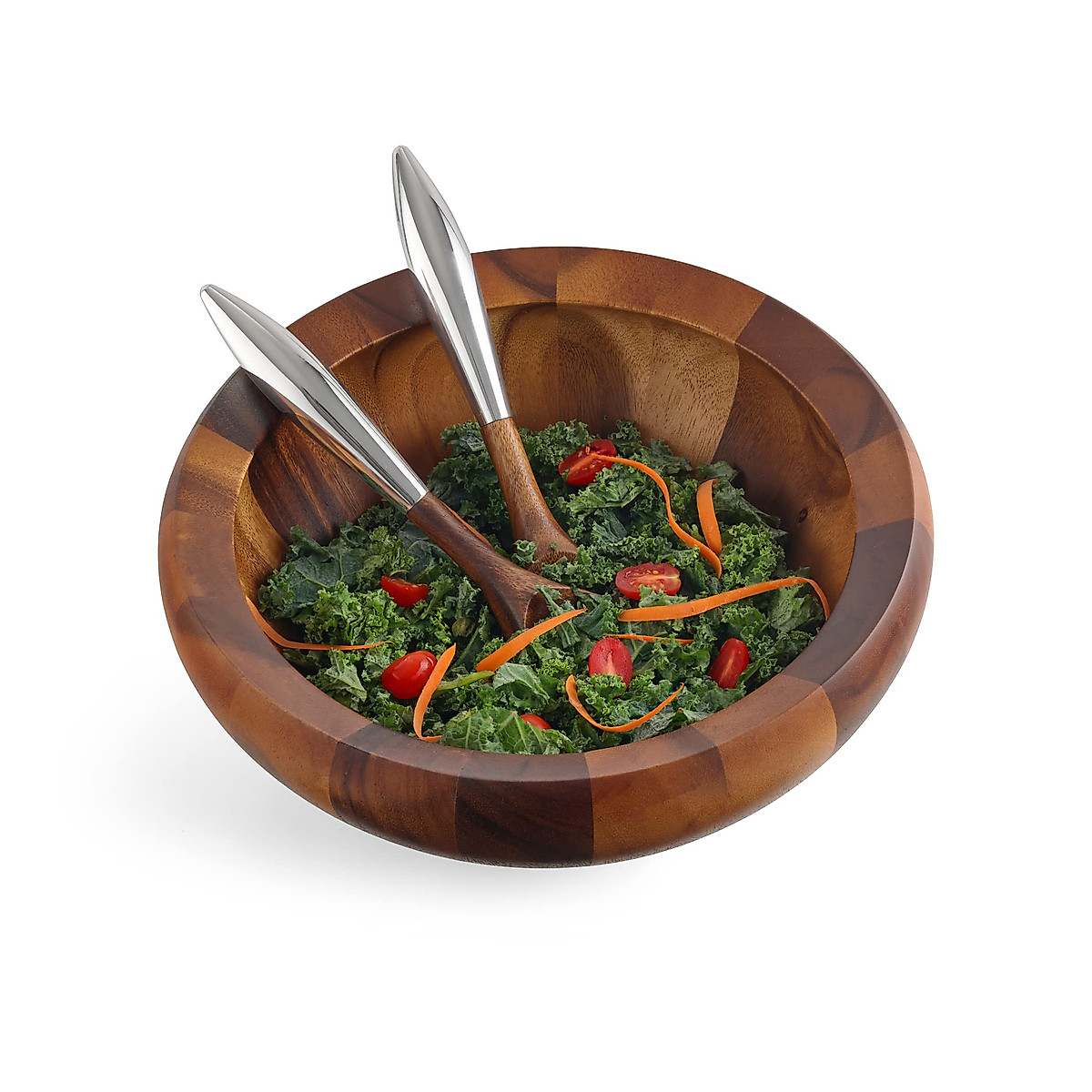 Nambe Yaro Salad Bowl with Servers