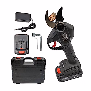Electric Pruning Shears Battery Powered Cordless Pruner,2pcs 2Ah Lithium Battery,6-8 Working Hours,1.2 inch(32mm) Cutting Diameter