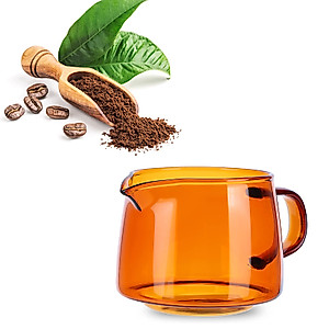 Glass Cup, High Borosilicate Glass Coffee Mug Practical Heat Insulation for Drinkware for Coffee Accessories(amber)