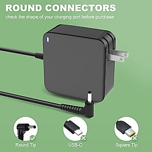 65W AC Charger Power Cord for Lenovo Laptop IdeaPad 3 Flex 5 14 15 14iwl S340 S145 100s 110 310 320 330 330s 510 510s V14 V15 Power Adapter Supply