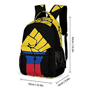 FunnyStar Colombia Flag Resist Laptop Backpack Cute Daypack for Camping Shopping Traveling
