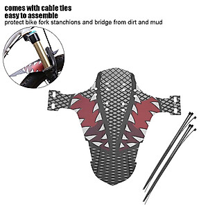 VGEBY1 Bicycle Mudguard Bicycle Rear Wheel Tire Mud Wings Road Mountain Bike Mud Guard Accessory with Cable Ties(B)
