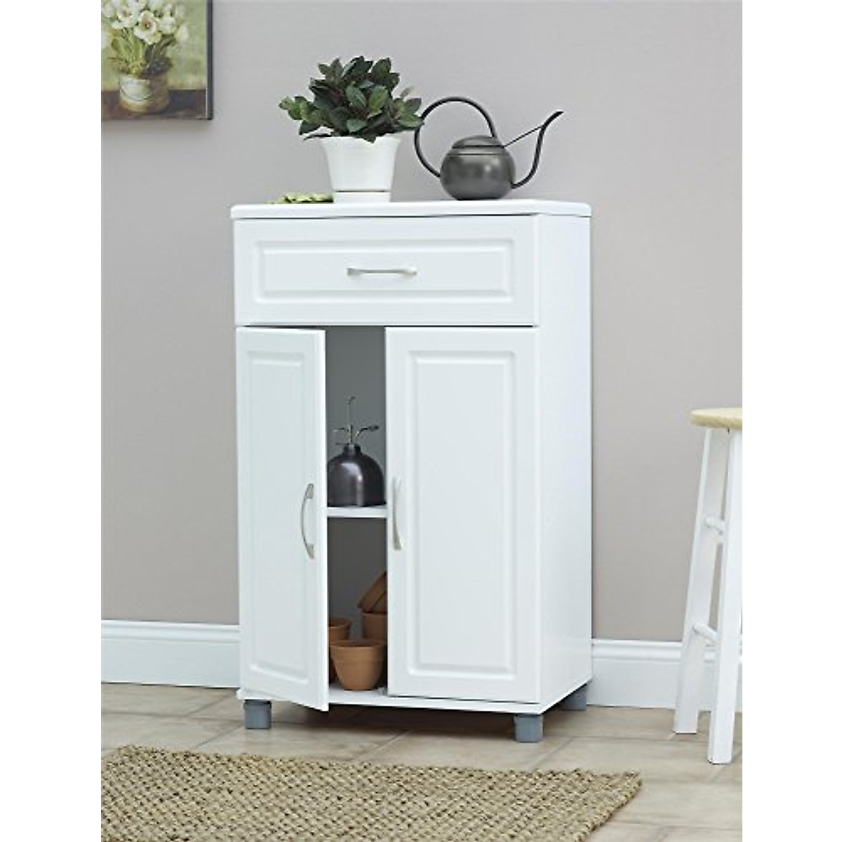 SystemBuild Kendall 1 Drawer/2 Door Base Storage Cabinet 24" - White