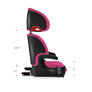 Clek Oobr High Back Booster Seat with Adjustable Headrest, Reclining Design, Latch System, and Retardant-Free Fabric, Snow