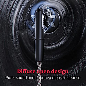 FiiO FF5 Carbon-Based Dynamic Driver in-Ear Earphone Clear Sound & Wide Soundstage with 3.5mm/4.4mm MMCX Cable, Alumium Shell