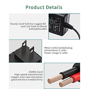 JAINTA 8.2FT 12V AC Adapter Charger Power Cord for Seagate Freeagent & WD Western Digital External Hrad Drive HDD