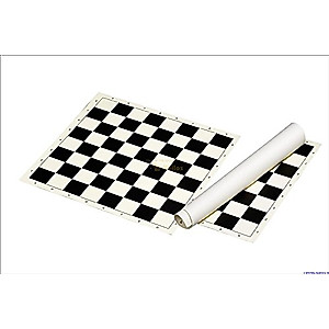 Chess and games shop Muba Standard Vinyl Roll Up Chess Boards - Professional Club & Tournament Chess Boards (2'' Square, Black)