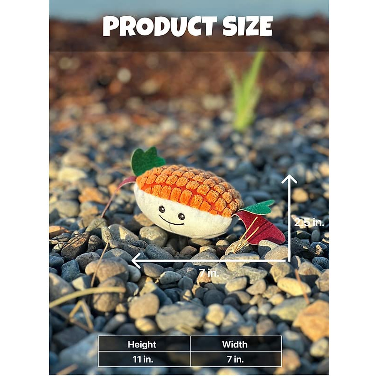 Zoom and Chew Dog Toys, Dog Plush Toy for Large Breed,Tug of war, Squeaky Dog Toys with Crinkle Paper, Dog Chew Toys for Puppy, Small, Medium, Large Dogs (Crab)