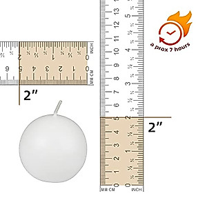 Zest Candle CBZ-003 12-Piece Ball Candles, 2-Inch, White, Count