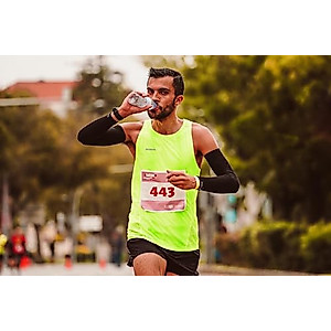 TLRUN Men's Running Tank Top Ultra Lightweight Marathon Singlet Shirts Dry Fit Yoga Workout Sleeveless T-Shirts(X-Large Yellow)