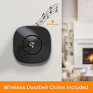 TOUCAN 1080P Wireless Video Doorbell with Wireless Chime, 2-Way Audio, Motion Detection, Night Vision, 180-Degree Ultra Wide Angle Lens, Compatible with Alexa & Google Home, No Subscription Required