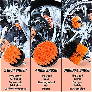 Aucurwen Buffing Polishing Pads, 26Pcs 3" 4" 5" Car Detailing Kit, Car Foam Drill Polishing Pad Kit, Drill Brush Attachment, Car Polisher and Buffer for Detailing, Body Repair, Drill