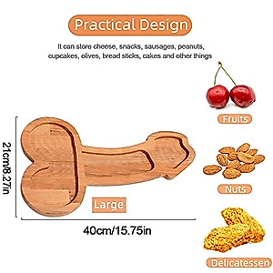 Funny Wooden Appetizers Board, Aperitif Board Cheese Board,Novelty Solid Wood Charcuterie Board,Restaurant Plate and Picnic Utensils, Food Platter,Housewarming Gifts for Women,Bachelorette Party