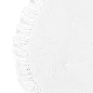 Lush Decor Baby Round Ruffle Play Mat Single 36" Diameter, White
