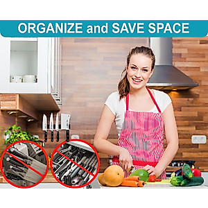 10 Inch Black Knife Magnetic Strip Use as Magnetic Knife Holder for Wall - Wall Magnetic Knife Strip - Kitchen Magnetic Knife Bar - Rack Holder