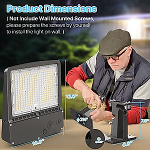 HYPERLITE Parking Lot Light 200W: 30000LM 5000K LED Parking Lot Lights Outdoor with Photocell, Arm & Slip Fitter 2 in 1 Mount LED Pole Light for Parking Lot, Garage, Barn, Roadways, Driveways