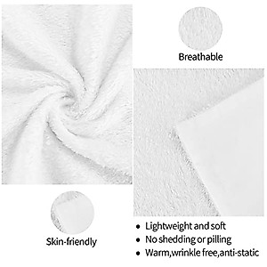Blankets for Super Soft Fuzzy Flannel Fleece/Wool Like Reversible Velvet Plush Couch Blanket Lightweight