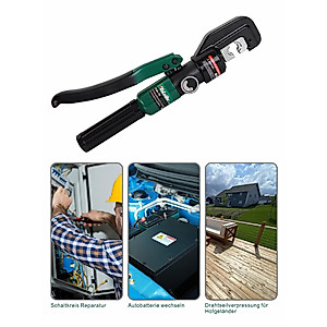 UTZIKO Hydraulic Crimper Tool for 1/8" 3/16" Stainless Steel Cable Railing Kit Hardware System Fittings, with Cable Cutter