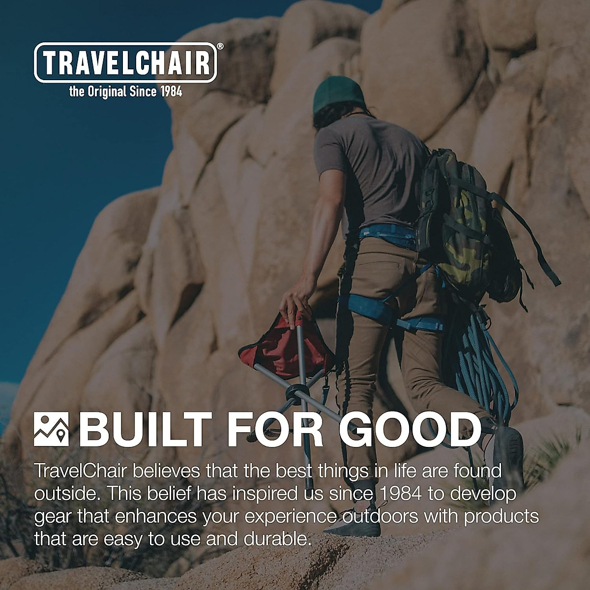 TravelChair Slacker Chair, Portable Tripod Chair for Outdoor Adventures, Green (1389VG)