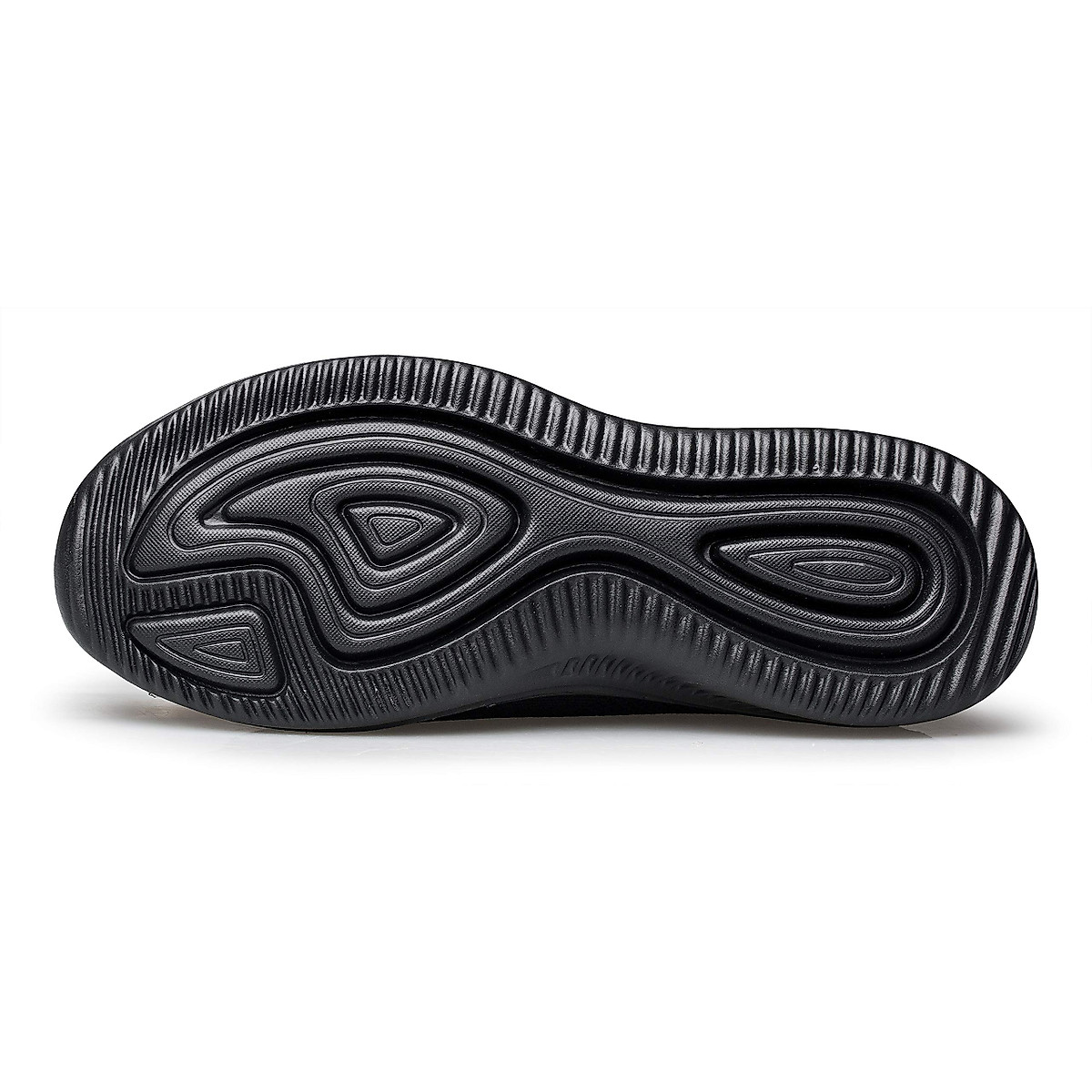 Vidbiv Men Slip on Casual Trainers Walking Shoes - Breathable Slip-on Lightweight Comfortable Tennis Mesh Sneaker Allblack