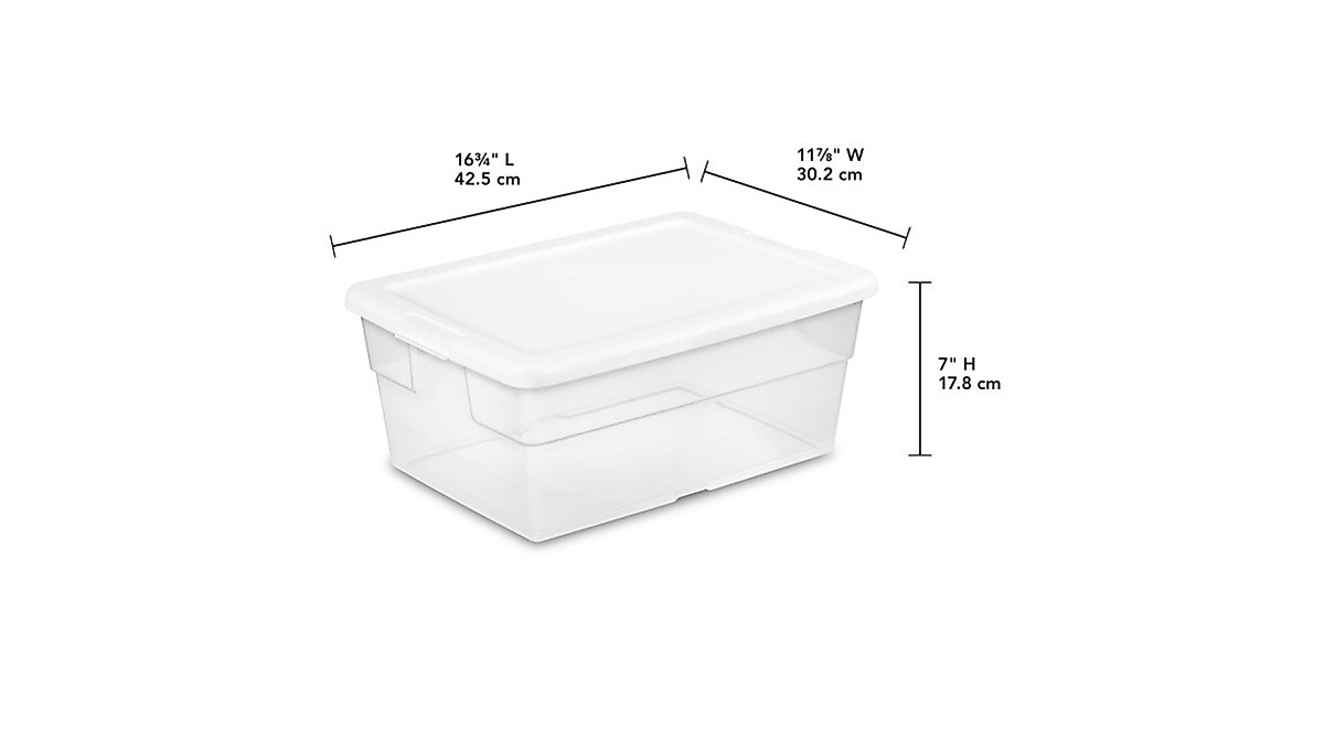 Sterilite 16 Quart Storage Boxes - 12-Pack for Home & Garage