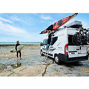 Thule Van Ladder - 9 Steps - 8.5Ft Extension - Telescoping Van Ladder - Easy Close System - EN:131 Compliant