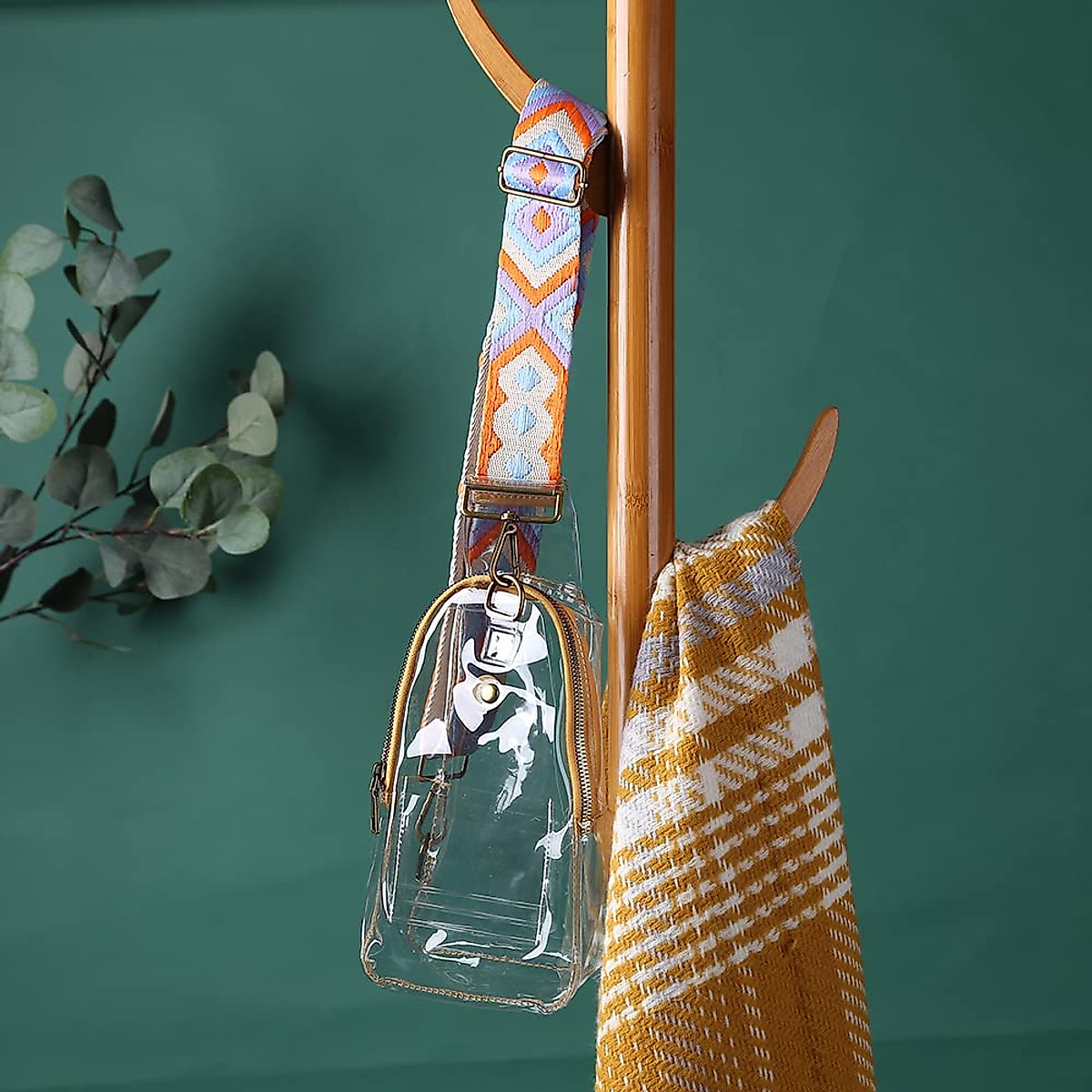 Clear Sling Bag Stadium Approved Crossbody Chest Bags for Women Fanny Pack Small Clear Daypack Shoulder Backpacks