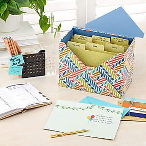 Hallmark Pack of 24 Handmade Assorted Boxed Greeting Cards, Herringbone Pattern—Birthday, Baby Shower, Wedding, Sympathy, Thinking of You, Thank You Cards