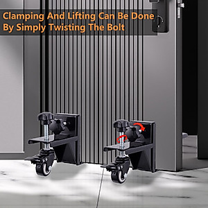 Door Installation Tool Kit, 2 Pcs Door Installation Dolly, Heavy Duty Door Board Dolly for 1" to 2-3/8" Pre-Hung, Slab, and Front Doors, Barn Doors Up To 1000 Lbs