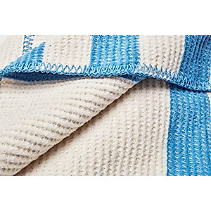 Arus Cotton Blend Soft Throw Blanket for Bed, Sofa, Couch Whisper Blue 50x67
