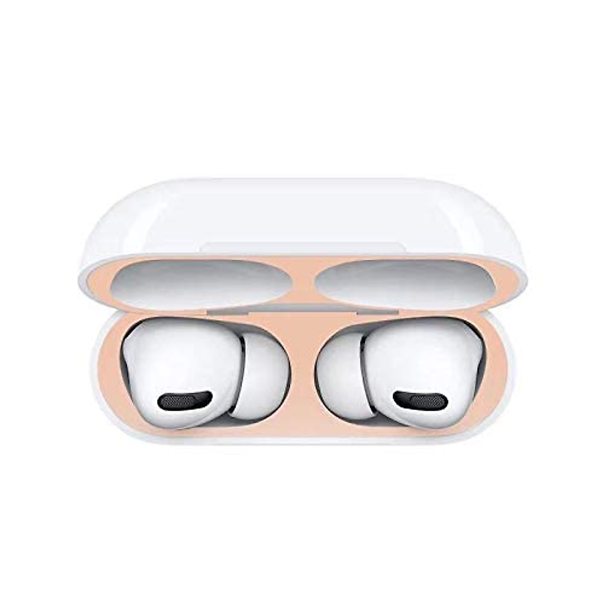 BLLQ Dust Guard Dust Proof Film Compatible with AirPods Pro, [ Pink Gold ] [ 2 Sets ] [AirPod Pro Metal Anti Dust Sticker],Shine Shield Dust Guard for AirPod Pro, Pink Gold