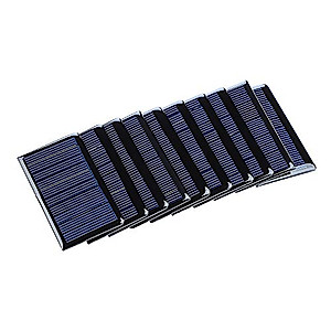SUNYIMA 10Pcs 5V 60mA Epoxy Solar Panel Polycrystalline Solar Cells for Solar Battery Charger DIY Solar Syatem Kits 68mmx37mm / 2.67"x1.45" 5V Solar Cells
