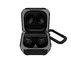 UAG Designed for Samsung Galaxy Buds 2 Pro/Buds 2 / Buds Live/Buds Pro Case, Full-Body Rugged Protective Impact Resistant Hardcase with Detachable Carabiner, Black/Grey by URBAN ARMOR GEAR