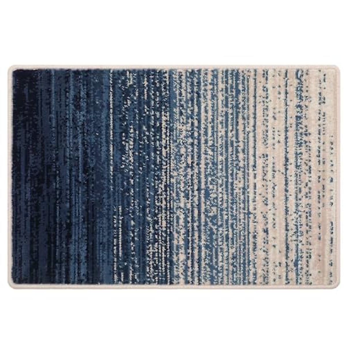 WESTLOOM Area Rug 2x3 Doormat Modern Ombre Area Rug Contemporary Front Door Mat Indoor Entrance Kitchen Rug Non-Shedding Small Rug Accent Door Mat for Living Room Bathroom Bedroom Blue