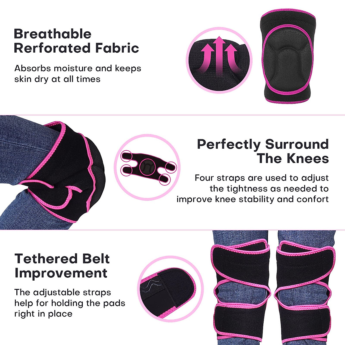 YKTSUJ Women Men Knee Pad Suitable for House Working, Floor and Carpet Cleaning, Gardening Maintain, Construction Work, High Elastic Fabric Men Knee Pads Protect Knee Safety